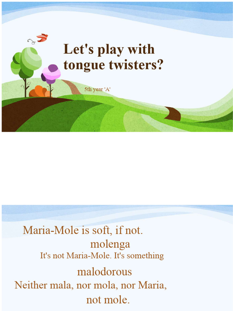Let's Play With Tongue Twisters | PDF