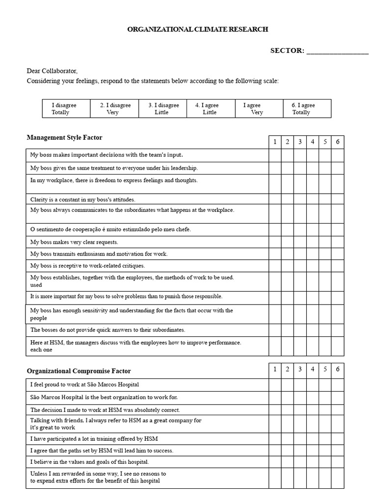 Organizational Climate Survey Insights | PDF | Occupational Safety And ...