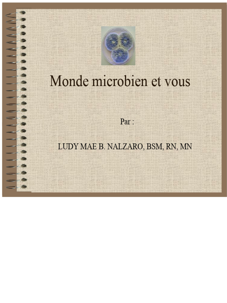 Chapitre 1 Partie 1 - Le Monde Microbien Et Vous | PDF | Micro ...