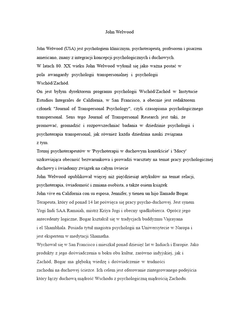 John Welwood | PDF