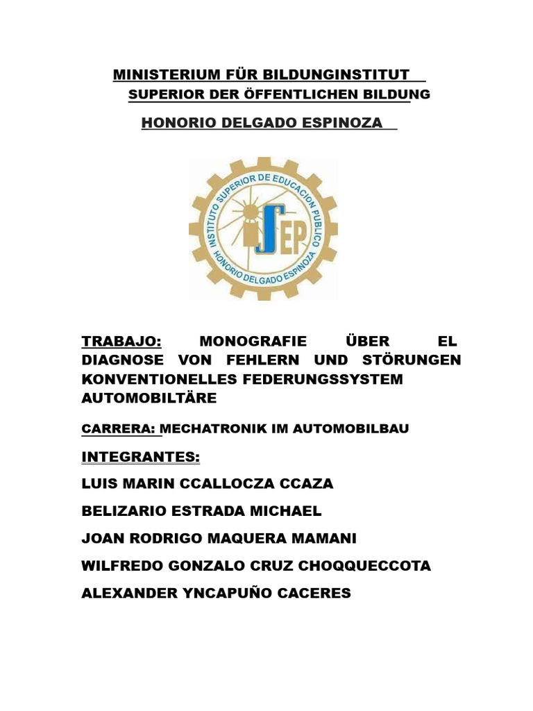 Monolog über Störungen und Ausfälle des Fahrwerksystems | PDF