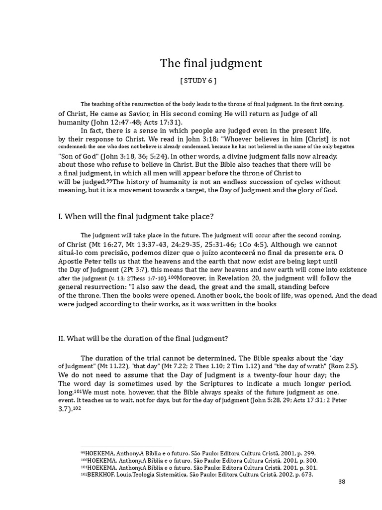 Understanding the Final Judgment | PDF | Last Judgment | Jesus