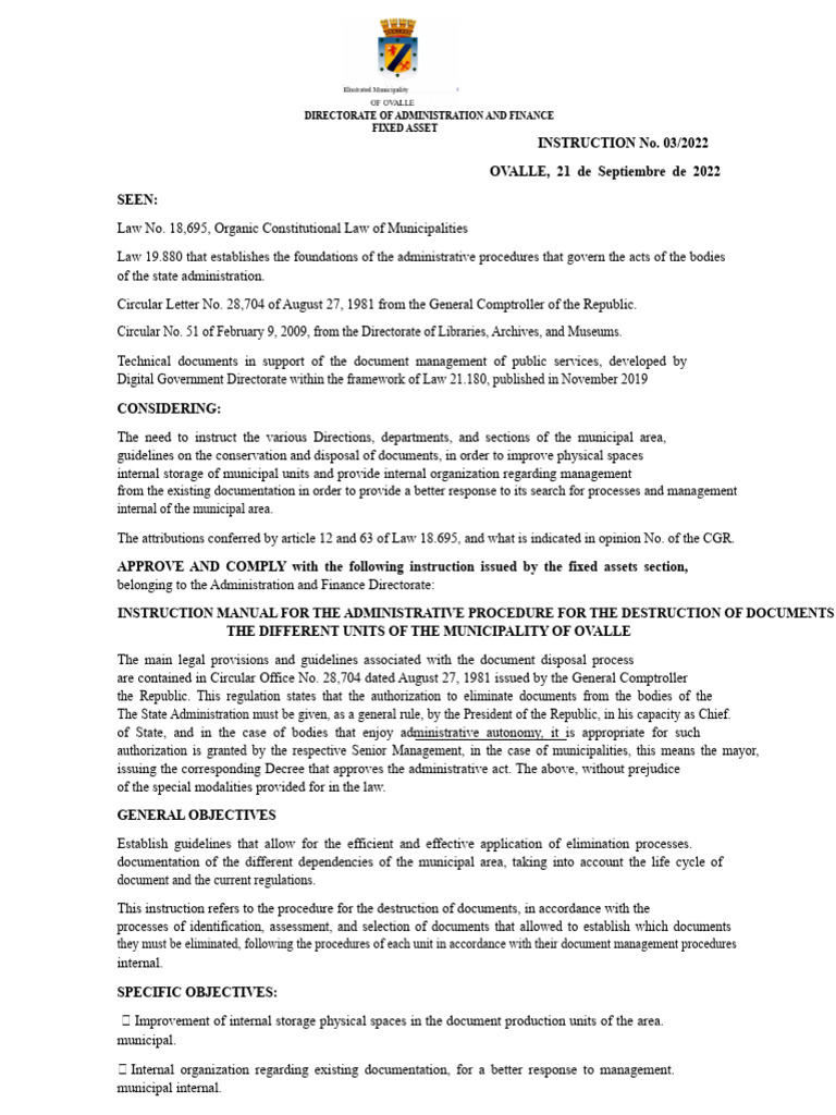 Municipal Document Destruction Guidelines | PDF | Waste Management ...
