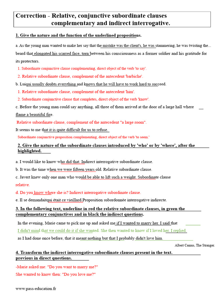 Understanding Subordinate Clauses in Grammar | PDF