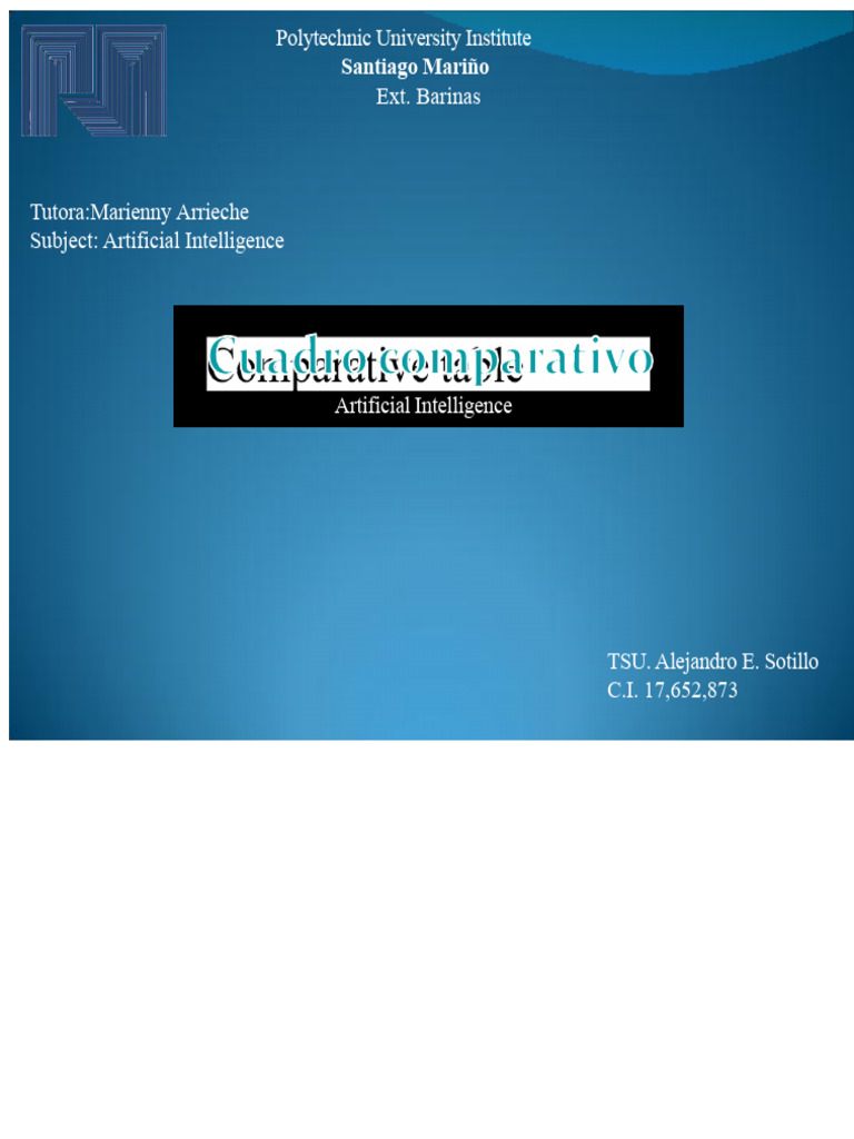 Comparative Chart of AI Applications | PDF | Artificial Intelligence ...