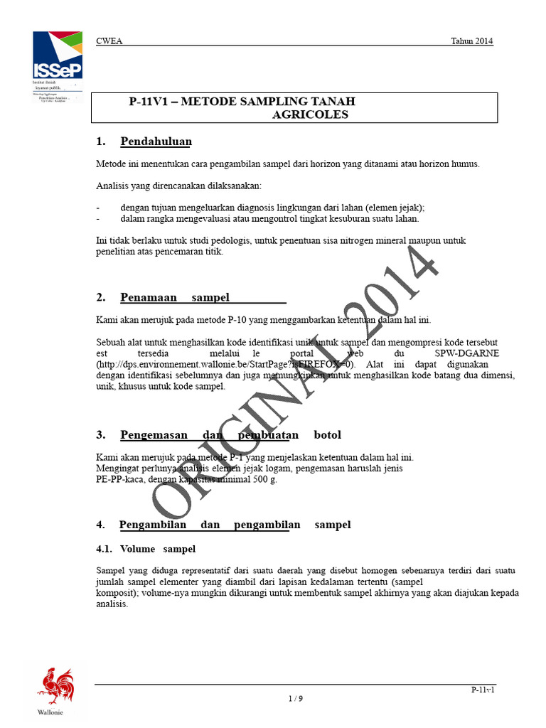 Pengambilan Sampel Tanah | PDF