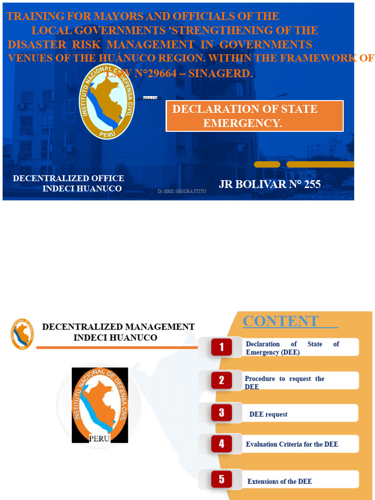 1.- DECLARATION OF STATE OF EMERGENCY | PDF | State Of Emergency ...