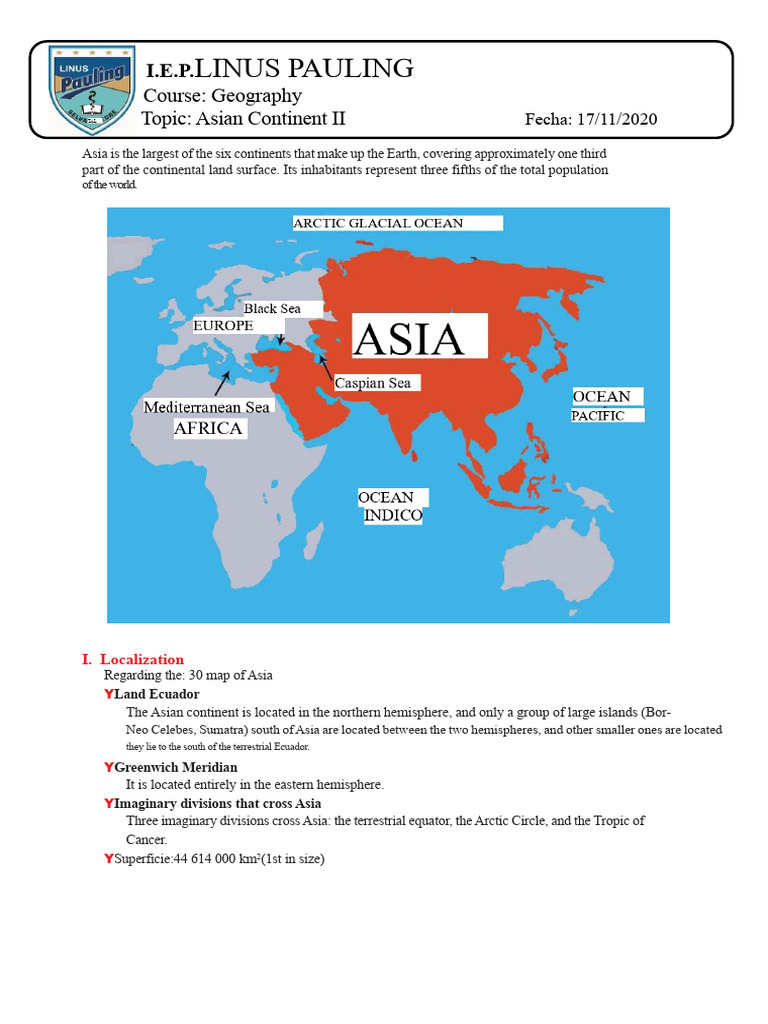 The Asian Continent II LINUS | PDF | Asia | Earth Sciences