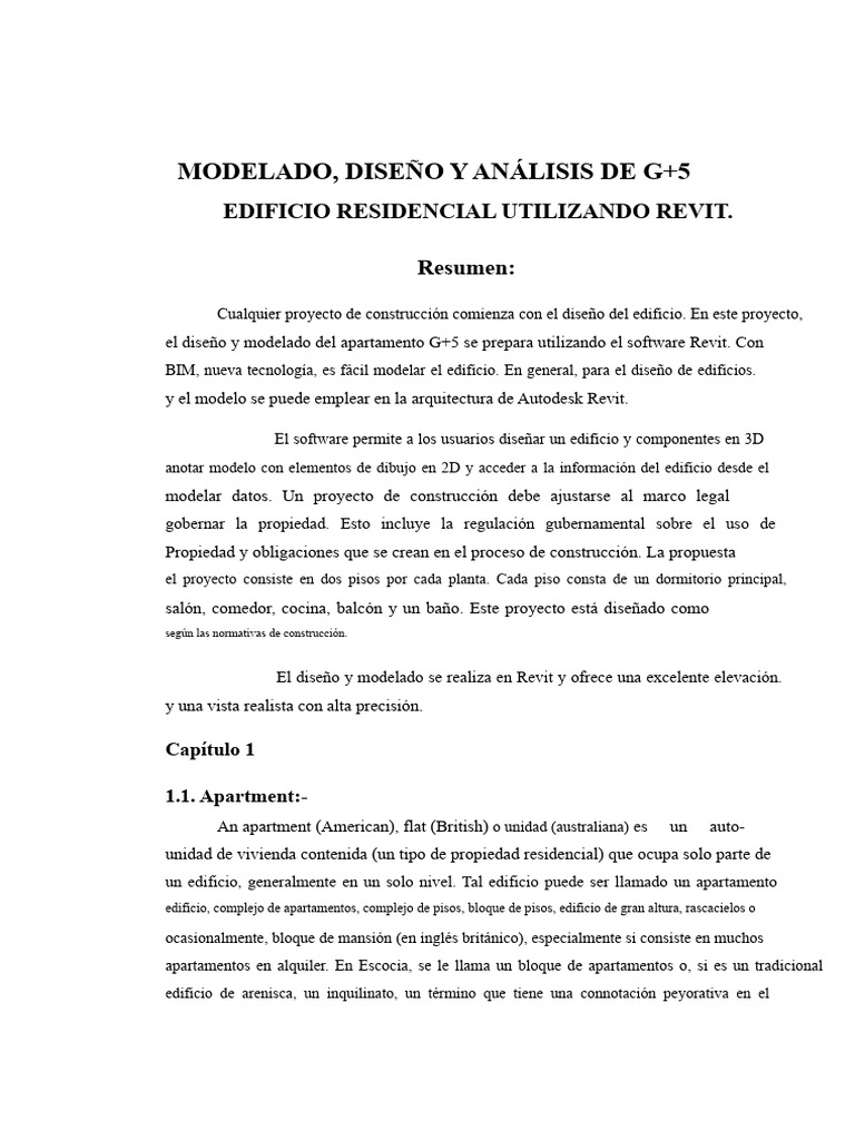 B-4. Modelado de Edificio Residencial G+5 Utilizando Revit | PDF ...