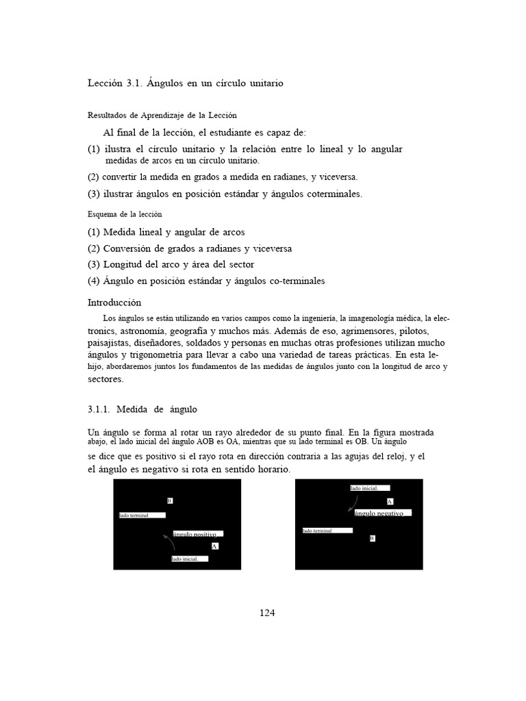 01 Círculo Unitario y Funciones Circulares | PDF | Ángulo | Funciones ...