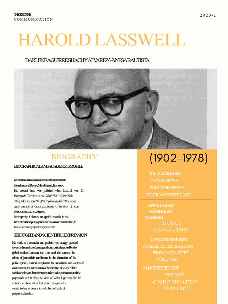 HAROLD-LASSWELL | PDF | Communication | Behavioural Sciences