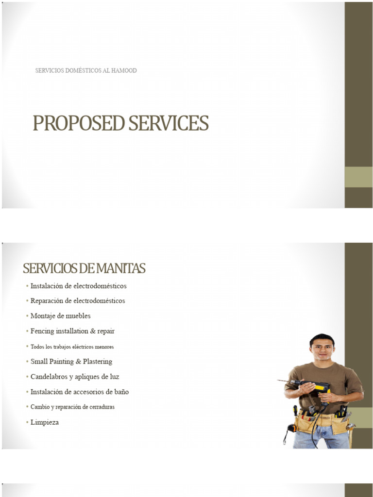 Servicios Domésticos Completo Al Hamood | PDF | Aire acondicionado | Agua