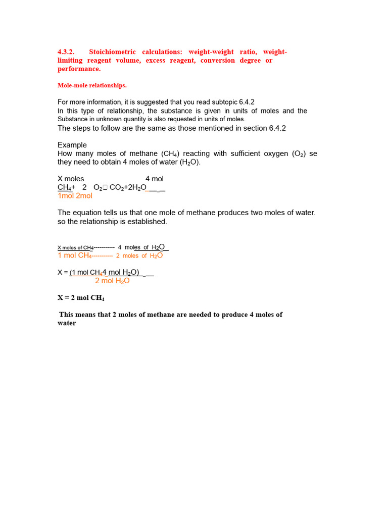 4.3.2. Stoichiometric calculations B weight-weight ratio, weight-volume ...