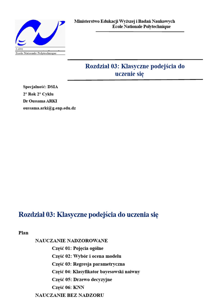 Klasyfikator Naiwny Bayesa | PDF