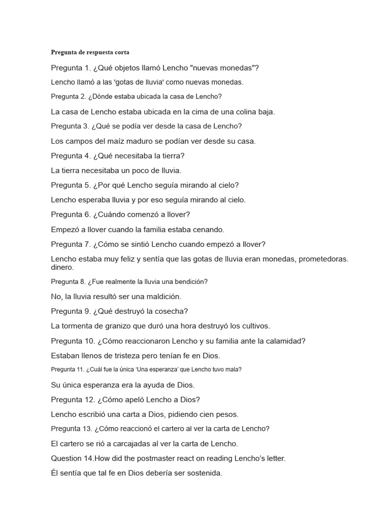 Una carta a Dios | PDF | Dios | Lluvia