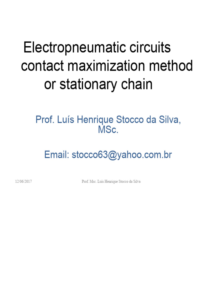 Class 205 Electropneumatic Circuits Maximum Method Chain Stationary ...