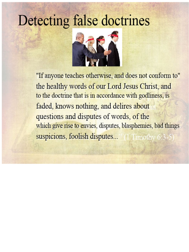 Identifying False Doctrines in Teaching | PDF | Revelation | Bible