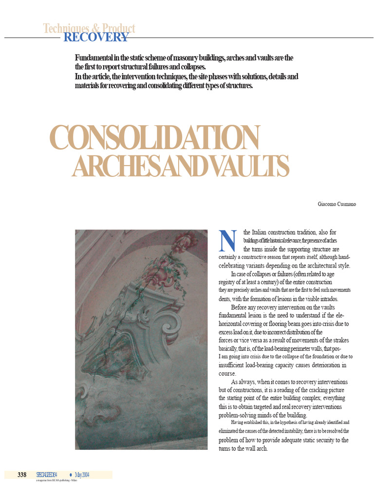 Arches and Vaults: Recovery Techniques | PDF | Vault (Architecture ...