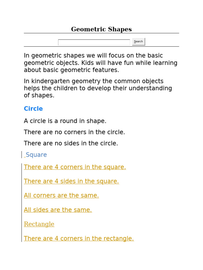 Geometric Shapes | PDF | Shape | Geometry