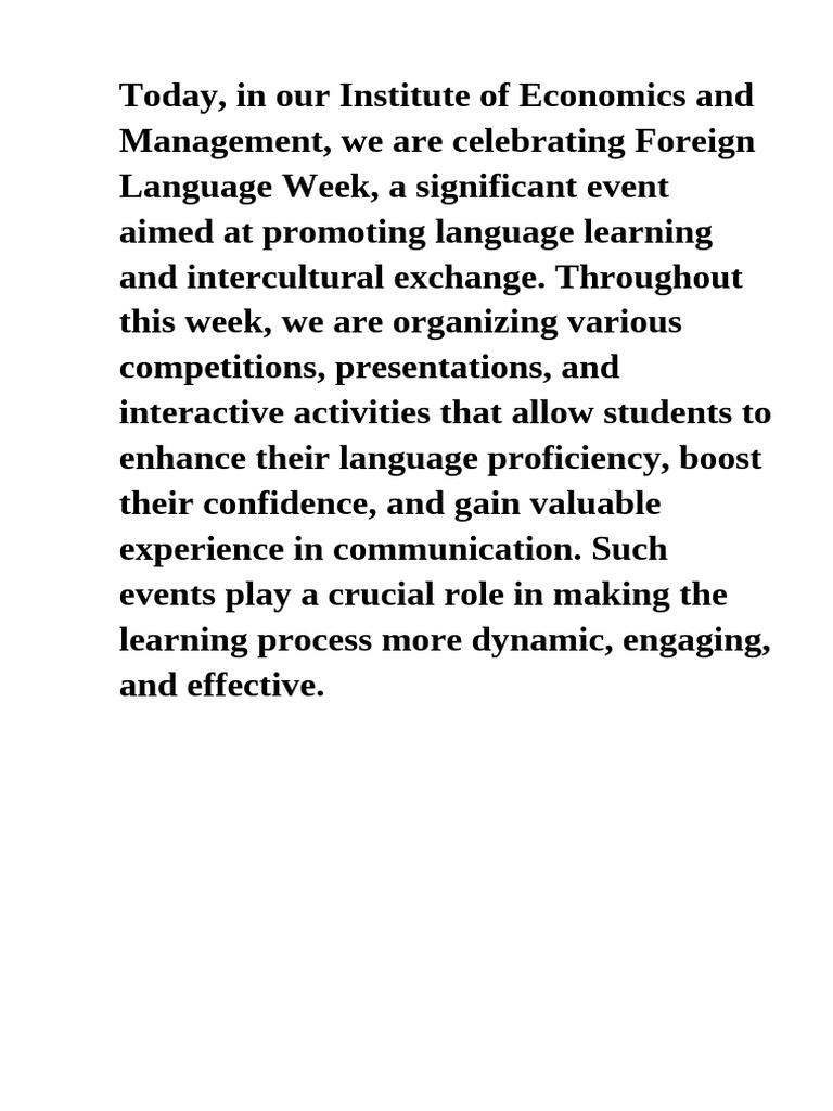 Celebrating Foreign Language Week 2023 | PDF