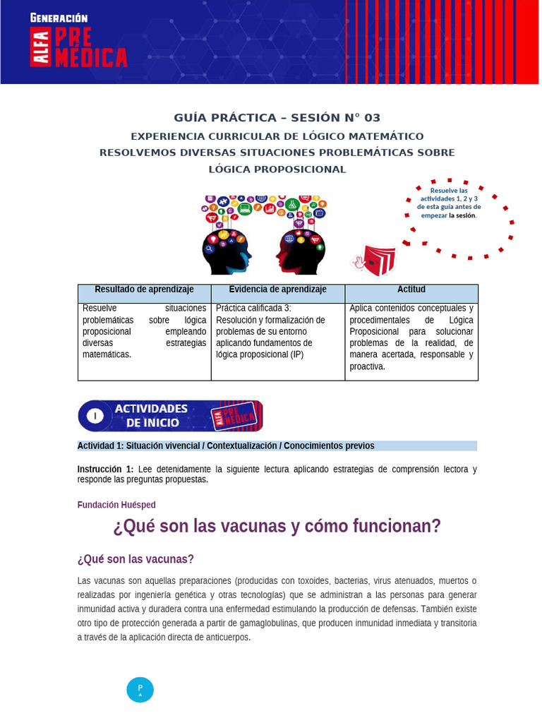 Guía Práctica #3 - Lógica Proposicional | PDF | Verdad | Proposición