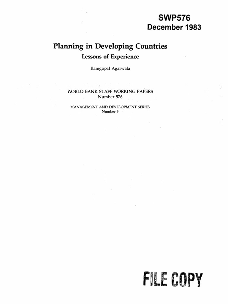 #1 Planning in Developing Countries | PDF | Soviet Union | World Politics