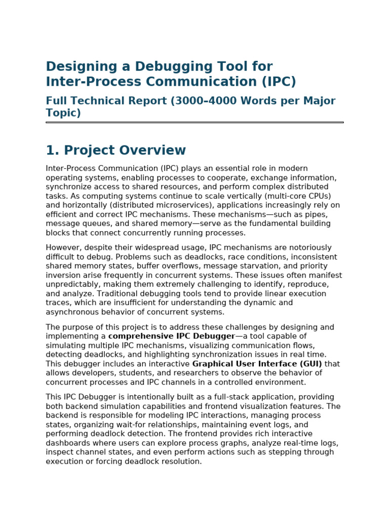 Ipc Debugger Full Report | PDF | Process (Computing) | Debugging