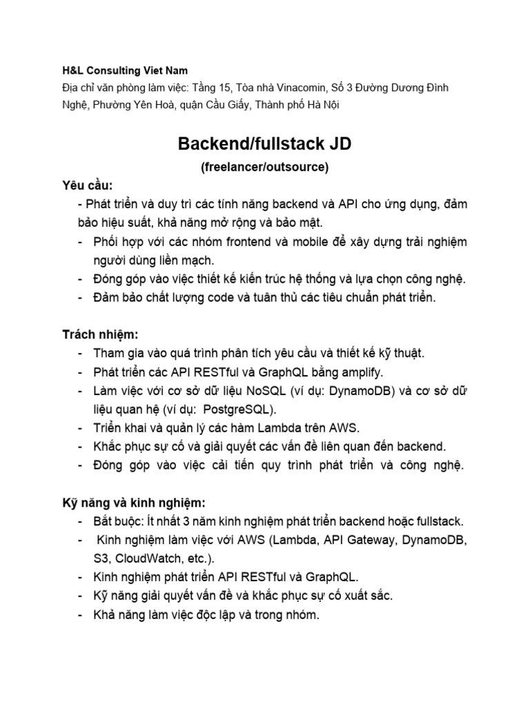 Backend Fullstack JD | PDF