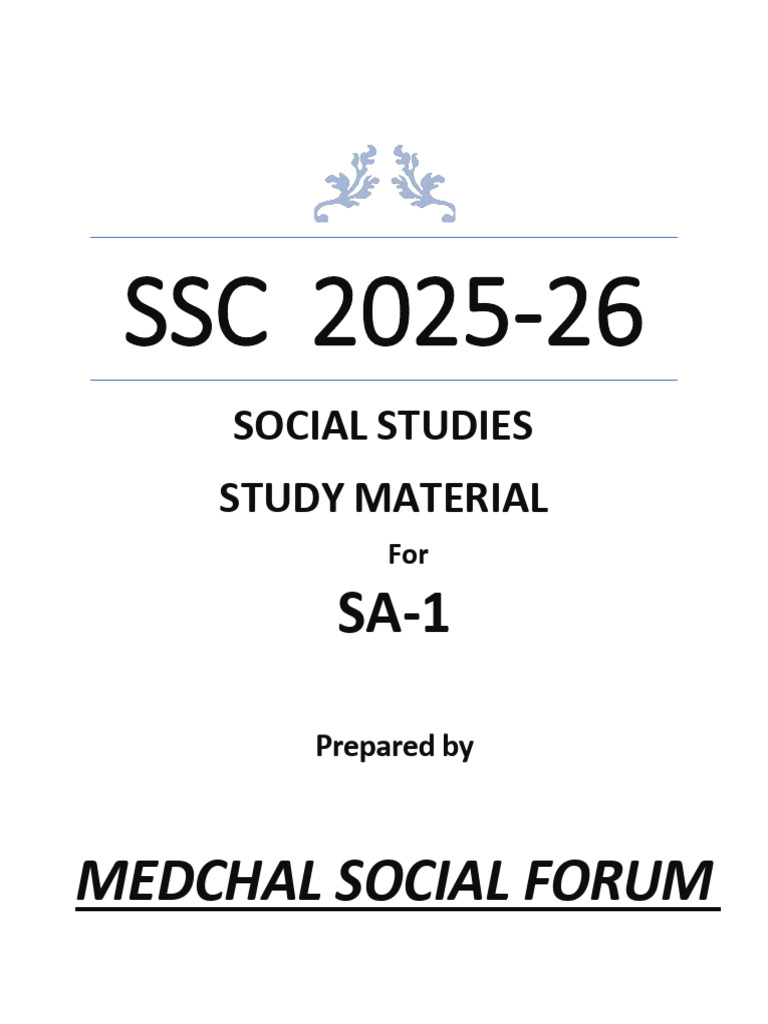 SSC Social Studies Study Material 2025-26 | PDF | Monsoon | Wound