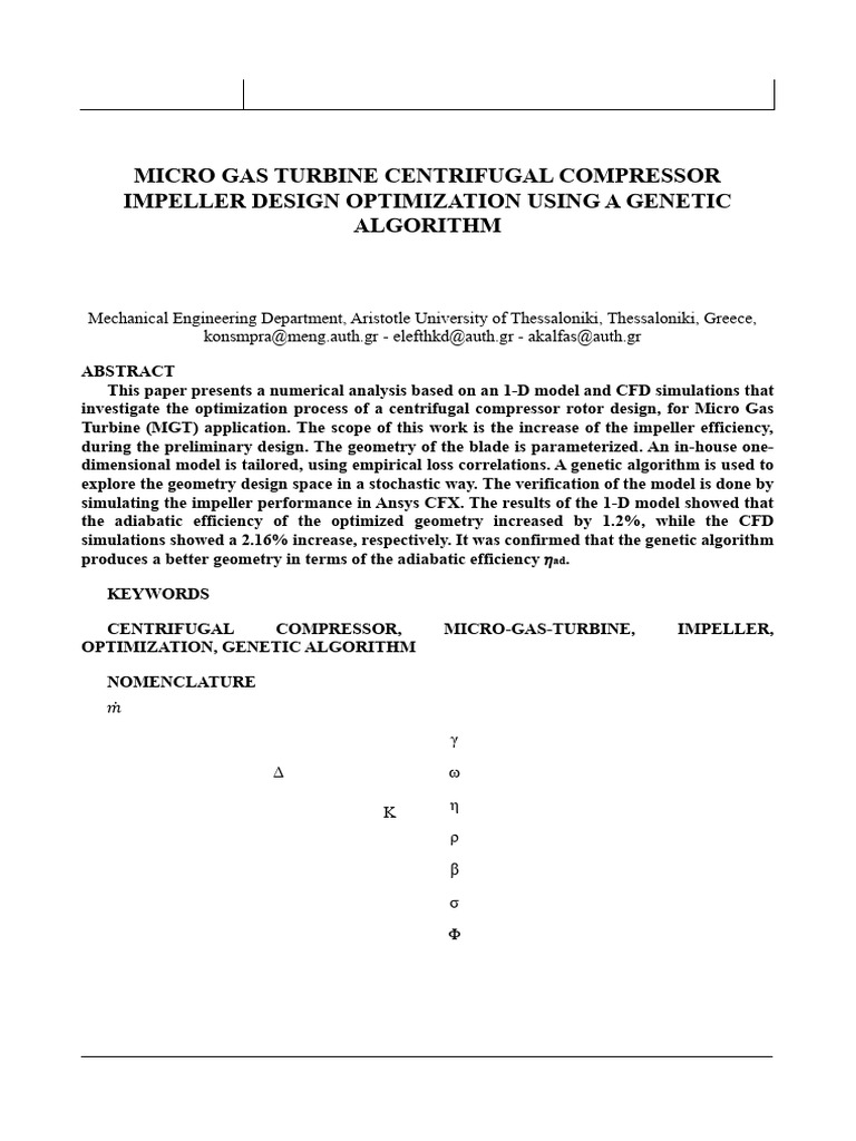 Centrifugal Compressor Design Optimization | PDF | Turbomachinery | Turbine
