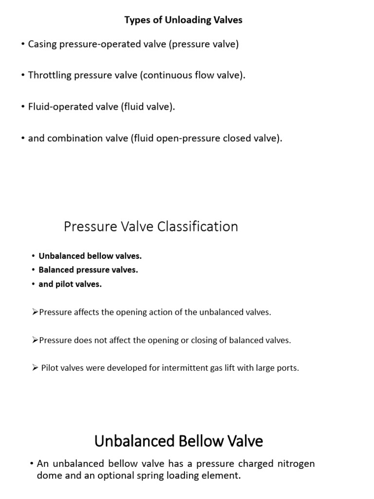 Types and Design of Unloading Valves | PDF | Valve | Pressure