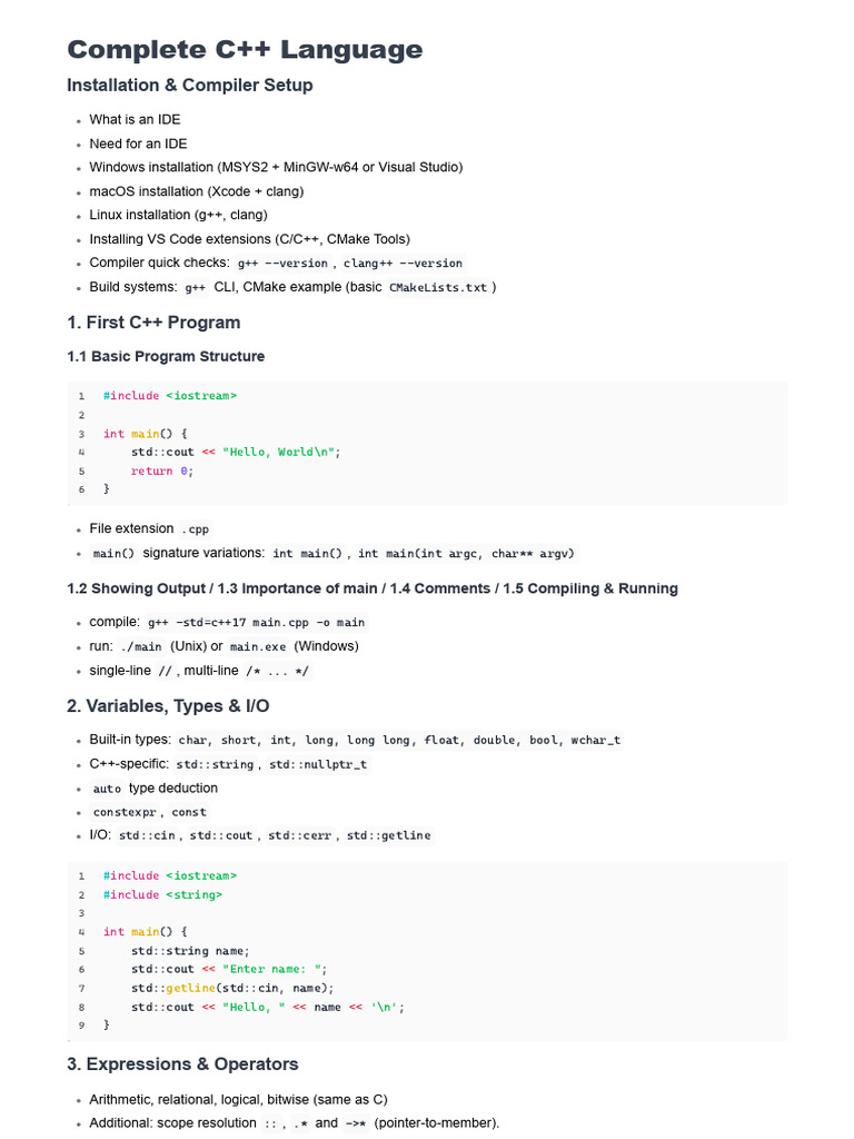 Complete C++ Language Vol 2 | PDF | C++ | Pointer (Computer Programming)