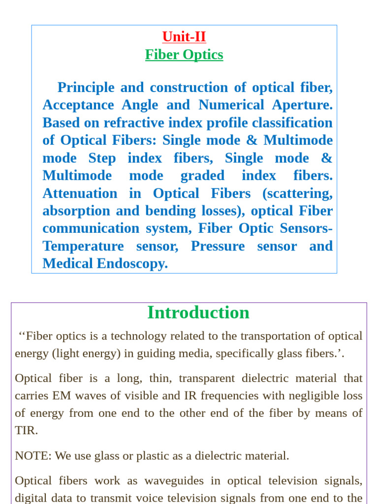 Understanding Optical Fiber Principles | PDF | Optical Fiber ...