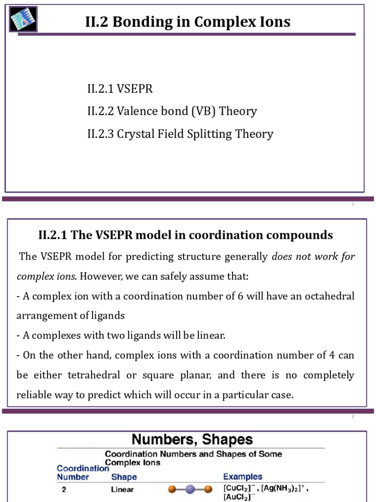 Bonding in Coordination Chemistry | PDF | Coordination Complex ...