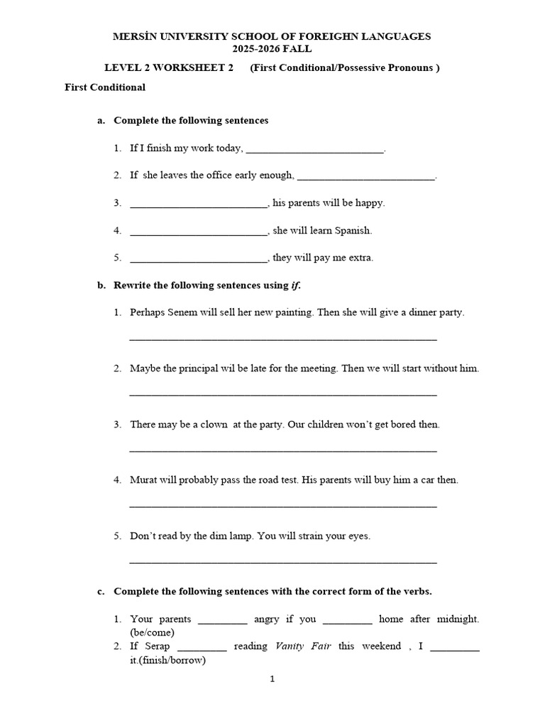 Level 2 Worksheet 1 - 251210 - 101417 | PDF | Linguistics | Syntax
