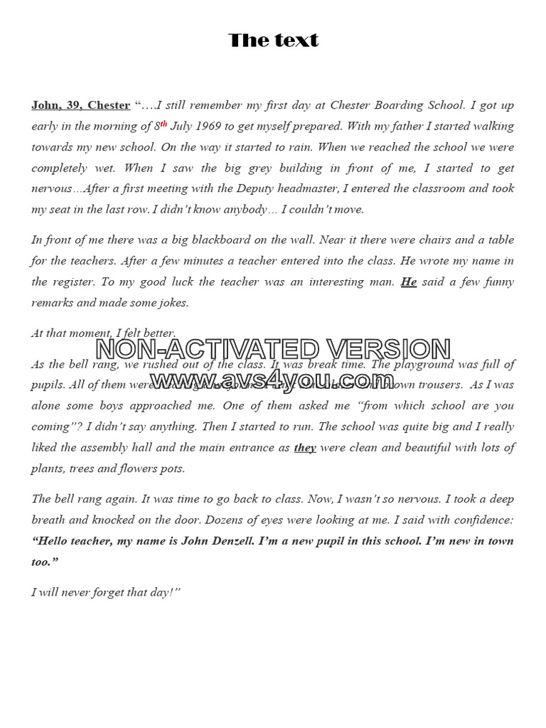 Devoir de Synthèse N°1 - Anglais - 8ème (2011-2012) Mme Noor Hamza | PDF