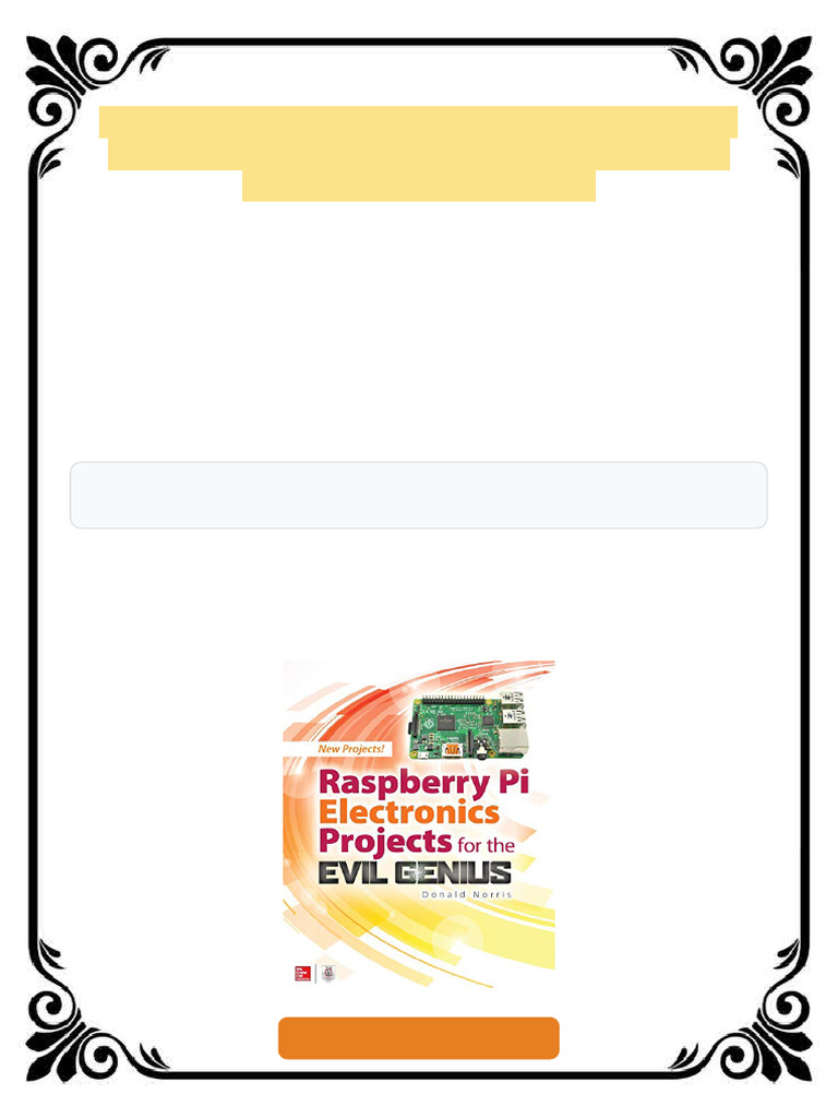 Raspberry Pi Electronics Projects for the Evil Genius 1st Edition ...