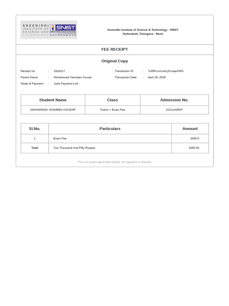 Receipt | PDF