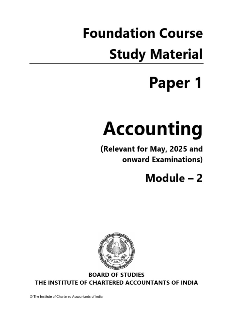 Accounting Study Material for ICAI | PDF | Debits And Credits | Expense