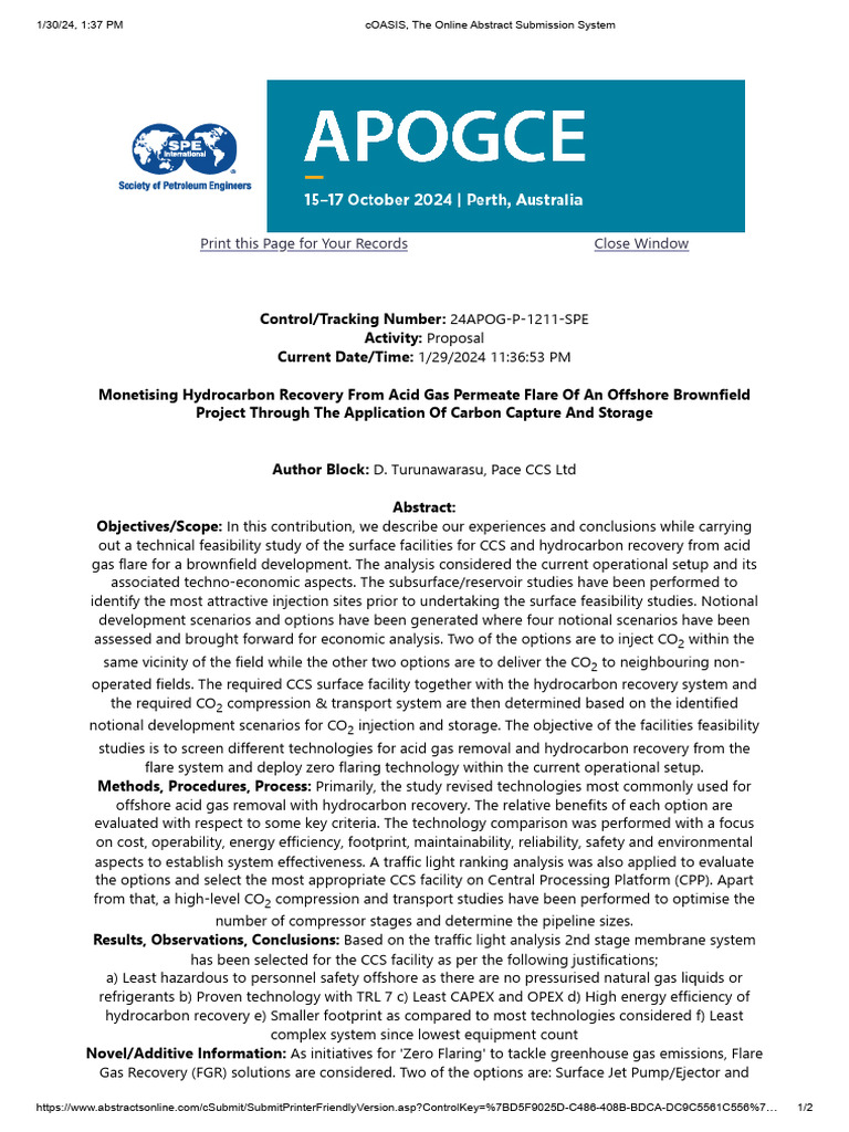 COASIS, The Online Abstract Submission System | PDF | Carbon Capture ...