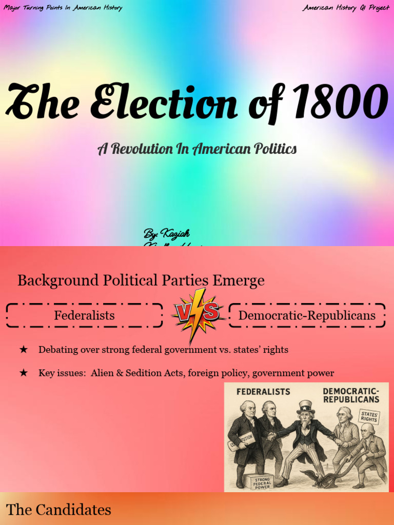 The Election of 1800 | PDF | Elections | Federal Government Of The ...