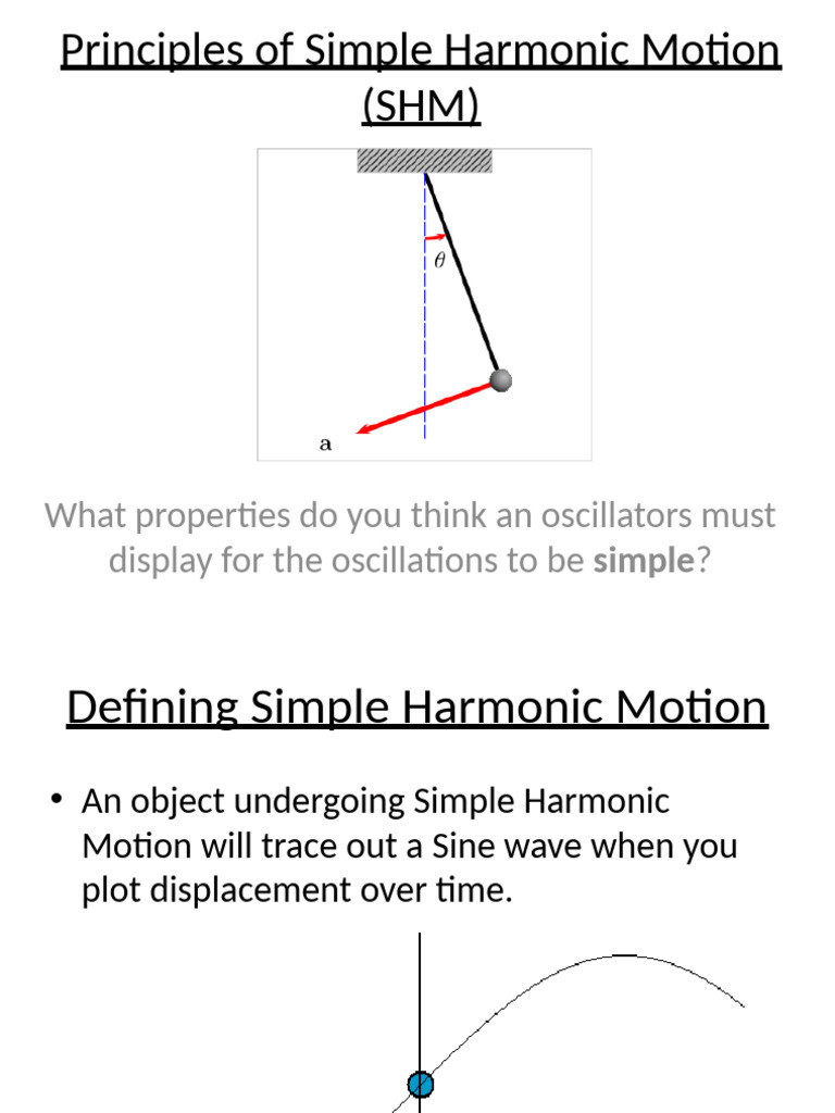 18.2 The Principles of Simple Harmonic Motion | PDF | Sine Wave ...