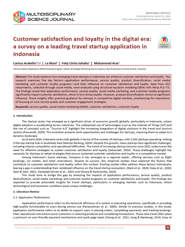 e 2025446 | PDF | Survey Methodology | Customer Satisfaction