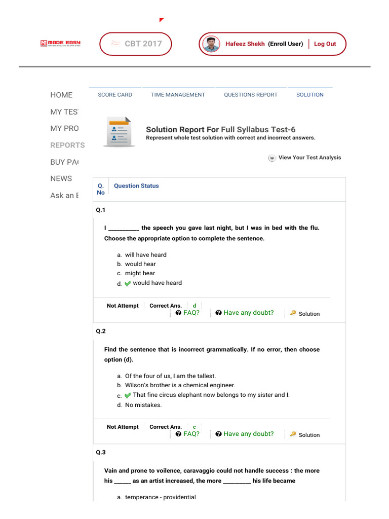 Full Syllabus Test 6 | PDF | Stress (Mechanics) | Area