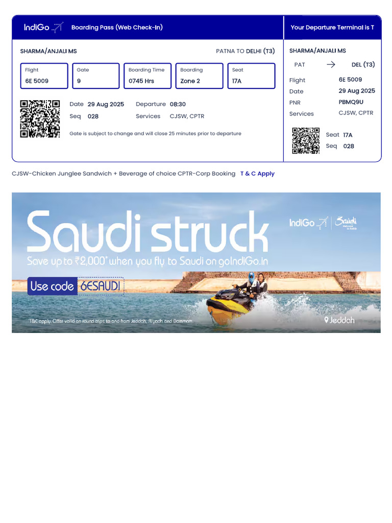 Boarding Pass 1 | PDF