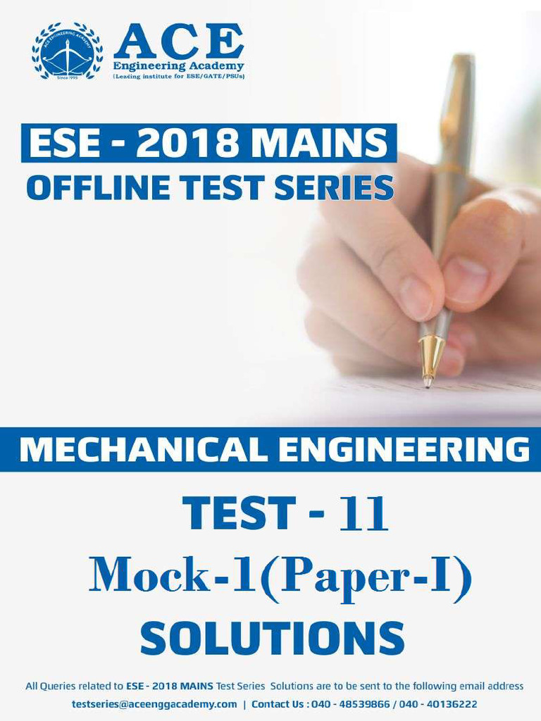 ME Test-11Mock-1 Paper-I Solutions | PDF | Jet Engine | Heat Transfer