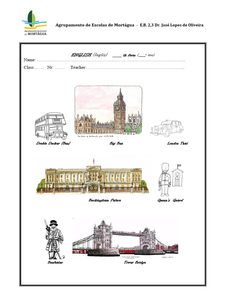 ENGLISH - Capa de Caderno | PDF