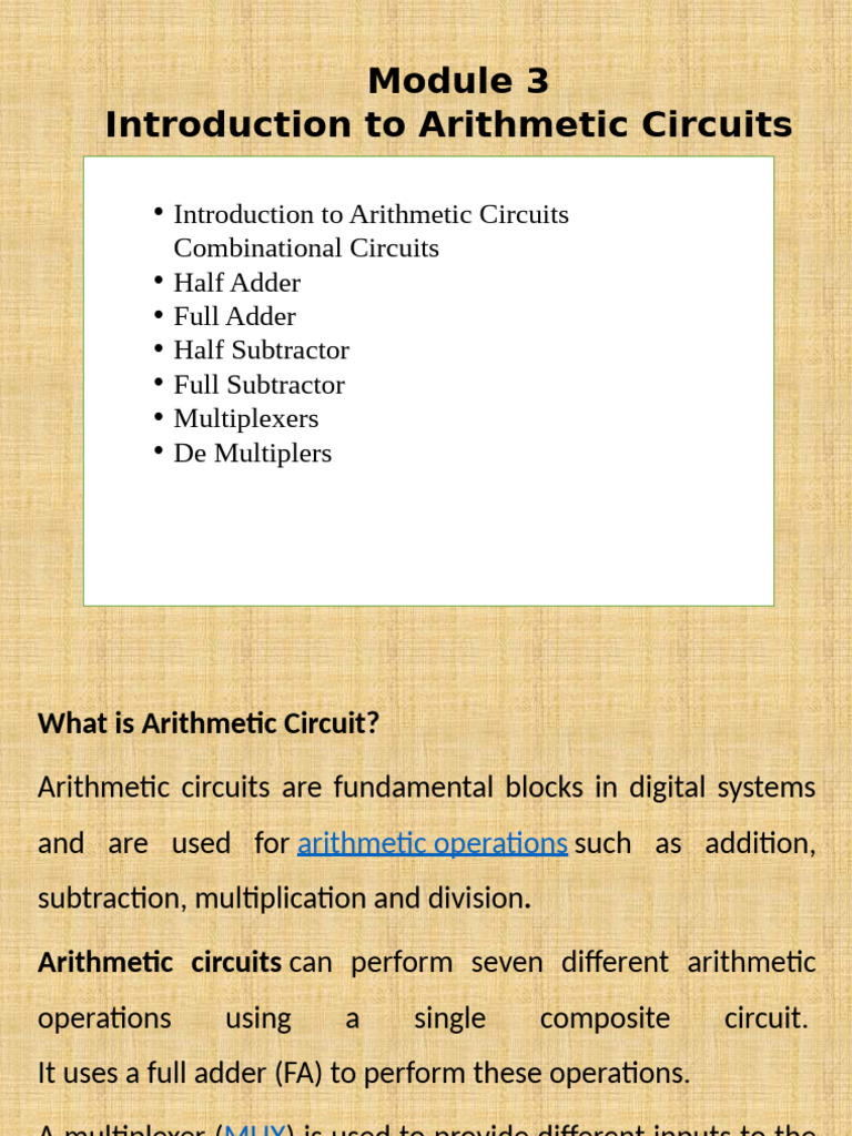 Module 3 | PDF | Electronic Circuits | Mathematics
