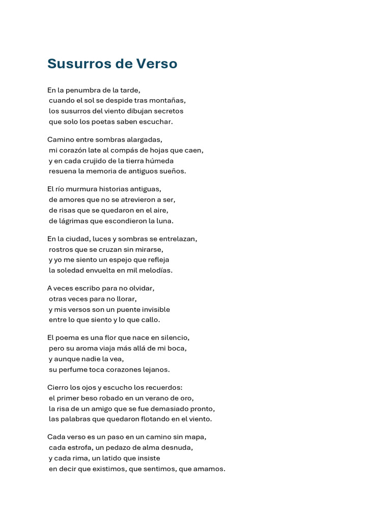Poemas para Inspirar A Aquellos Que Te Inspiraron El Corazon Con Amor | PDF