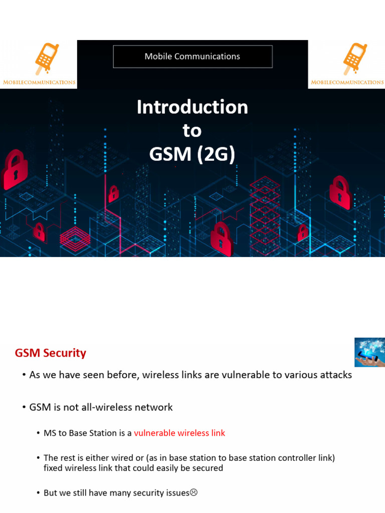Lecture 05 Introduction To GSM - Security | PDF | Espionage Techniques ...